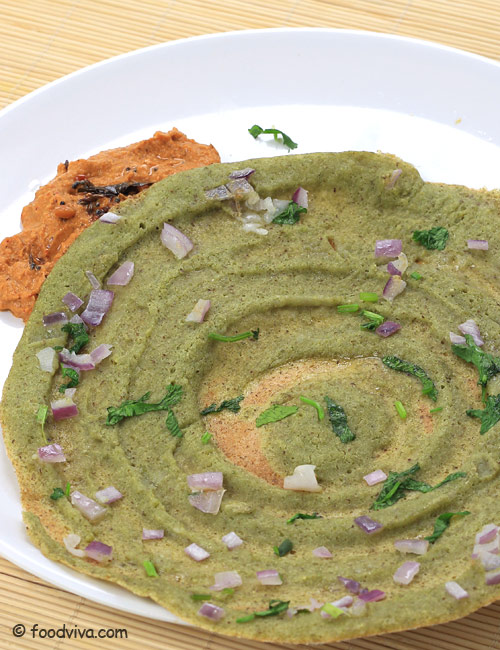 Pesarattu Recipe - Instant Moong Dal Dosa - Step by Step Photo Recipe