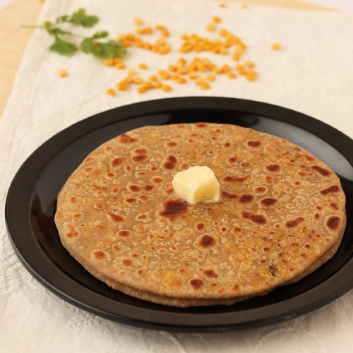 Dal Paratha - Protein Rich Yellow Lentil Stuffed Paratha for Breakfast