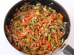Veg American Chopsuey Recipe - Crispy Noodles with Stir-Fried Vegetables