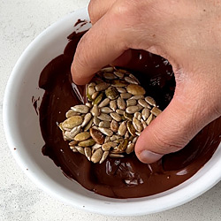 Chocolate Clusters with Mixed Seeds - 4 Ingredients Protein rich Snack