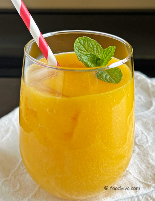 Mango Juice - only 3 Ingredients (mango, sugar, and water)