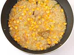 Corn Pulao Recipe with Sweet Corn, Basmati Rice and Indian Spices