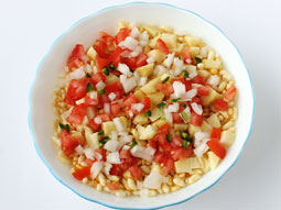 Bhel Puri Recipe - Famous Indian Bombay Chaat with Papdi and Puffed Rice