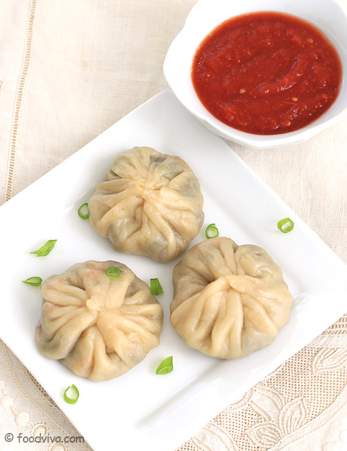 Veg Momos Recipe With Step By Step Photos - Steamed Vegetable Momos