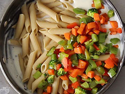 White Pasta Recipe with Creamy White Pasta Sauce Prepared from Scratch
