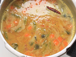 South Indian Vegetable Sambar Recipe for Idli, Dosa, Vada and Rice